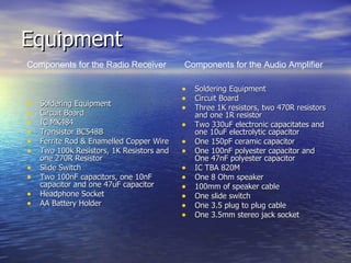 Radio Project Presentation | PPT