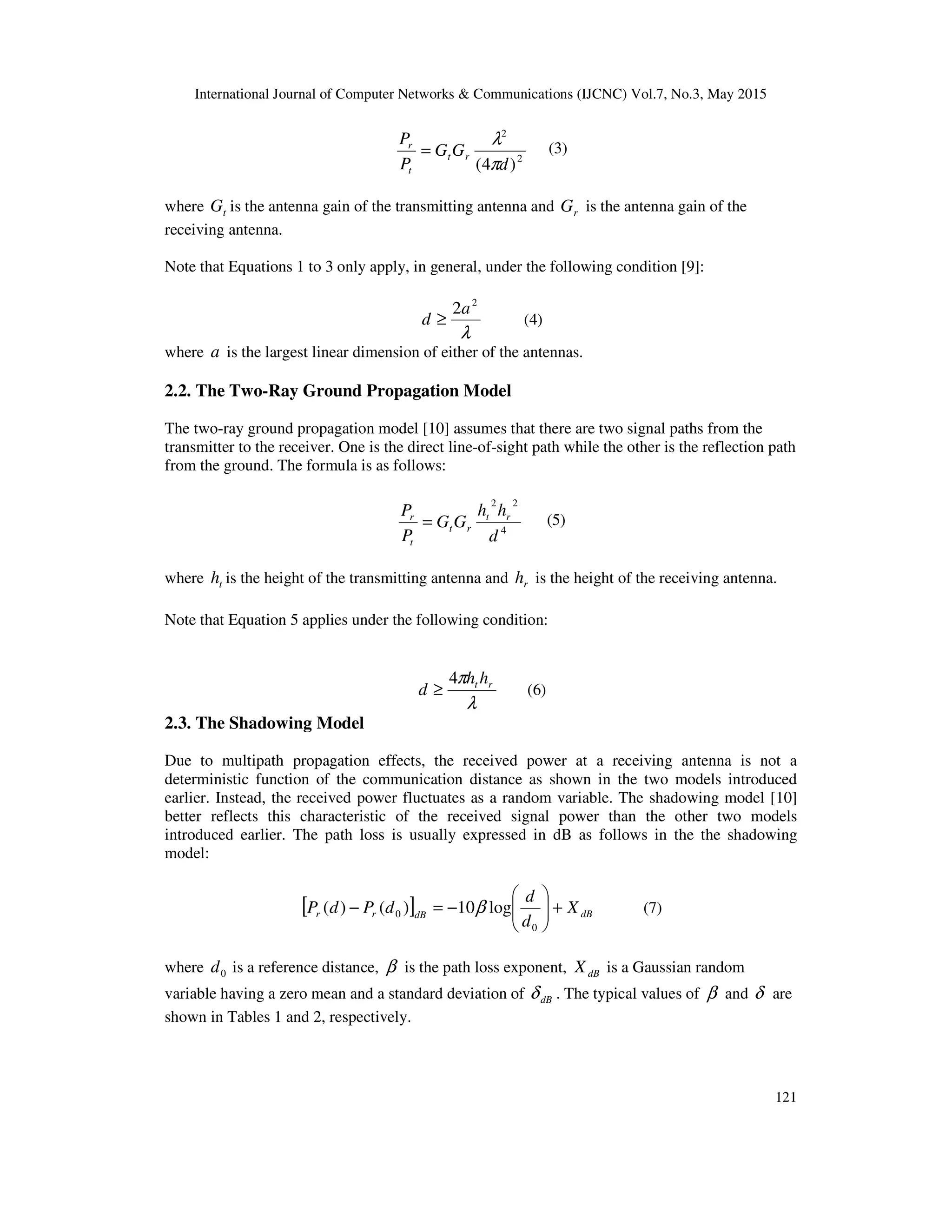 Radio Propagation Models In Wireless Pdf Computer Networking