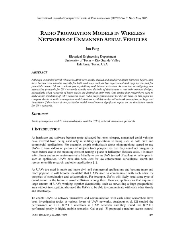 Radio Propagation Models In Wireless Pdf Computer Networking Computing