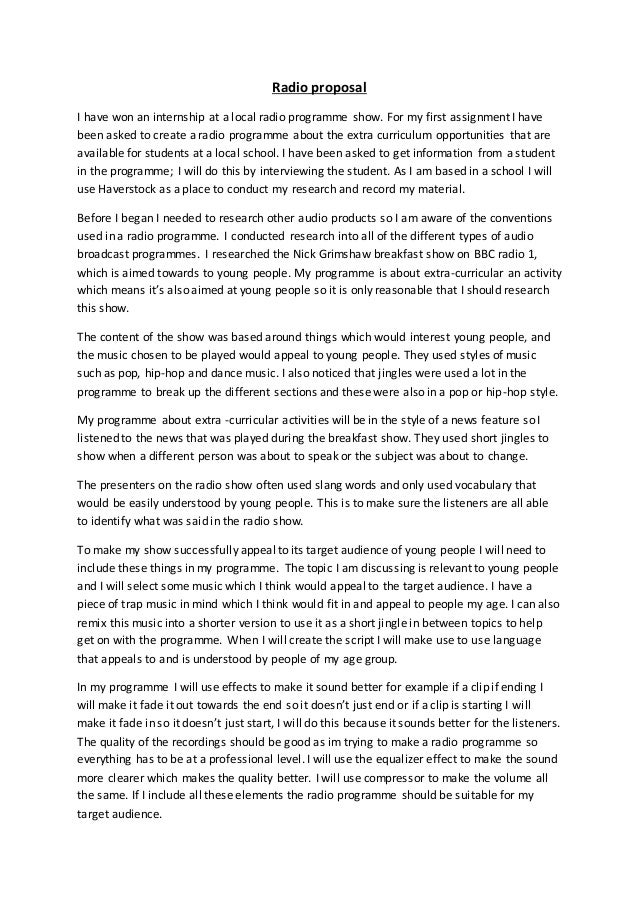 Radio Proposal EF Radio Proposal EF