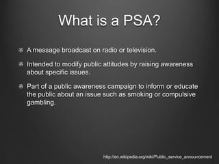 Radio Public Service Announcements | PPT