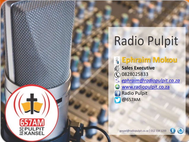 Radio pulpit profile | PPTX | Music | Entertainment