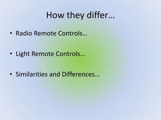 Radio remote controllers | PPTX