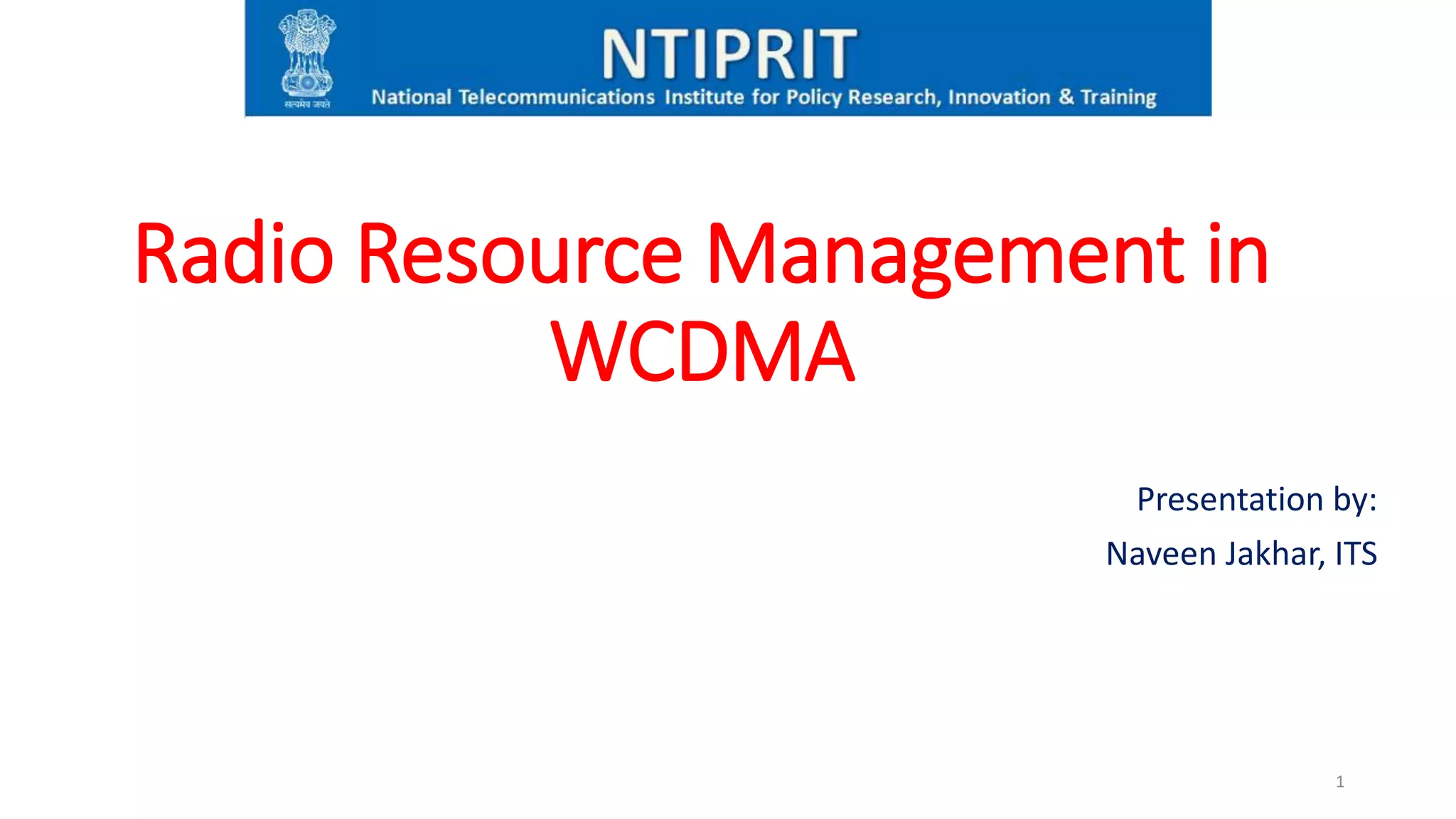 Radio resource management in wcdma | PDF