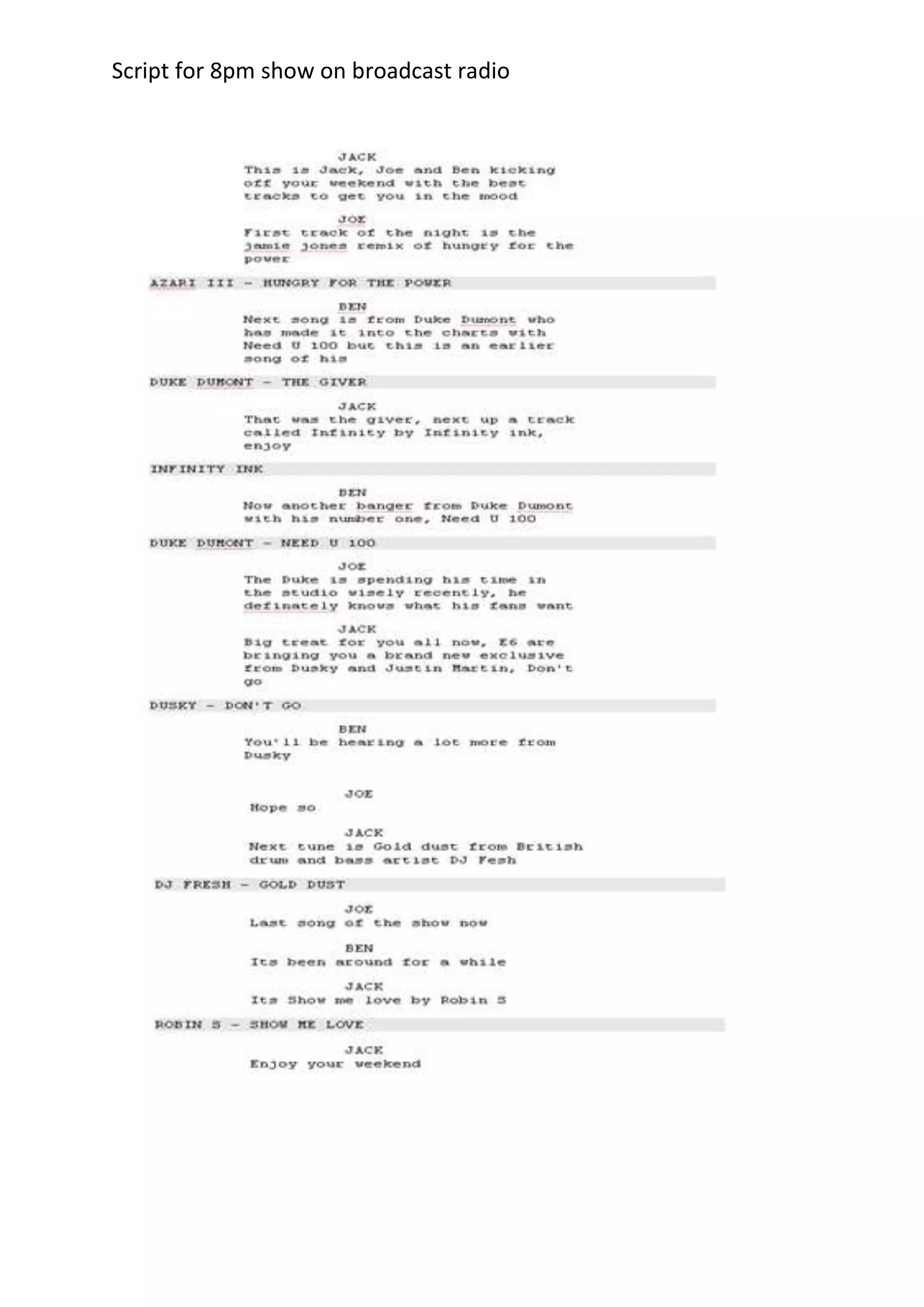Radio script | PDF
