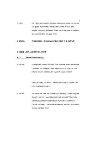 Radio script | DOCX | Television | Entertainment