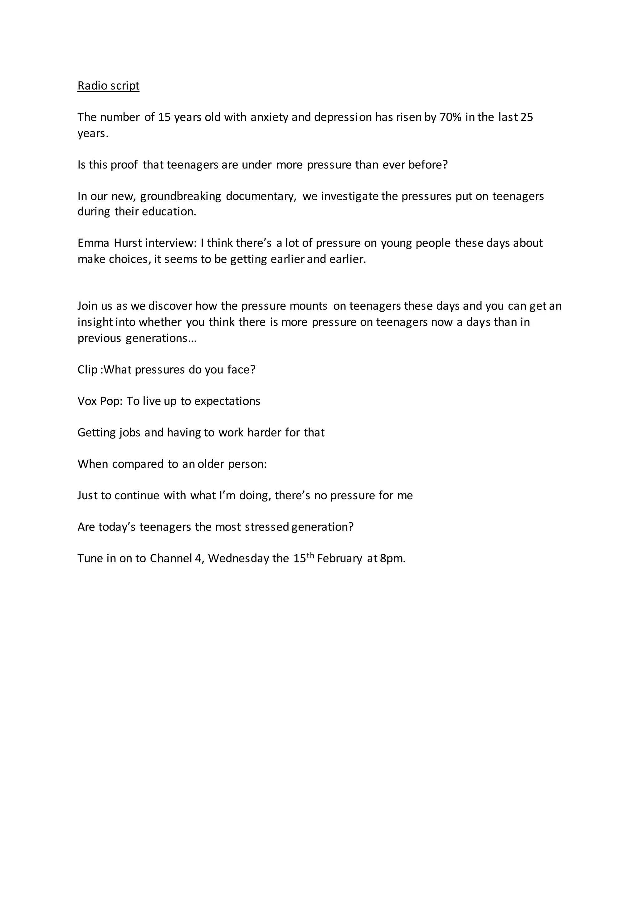 Radio script real | PDF