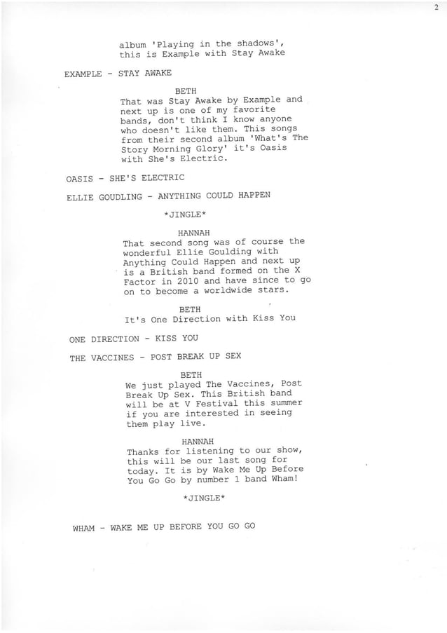 Radio script sent2 | PDF