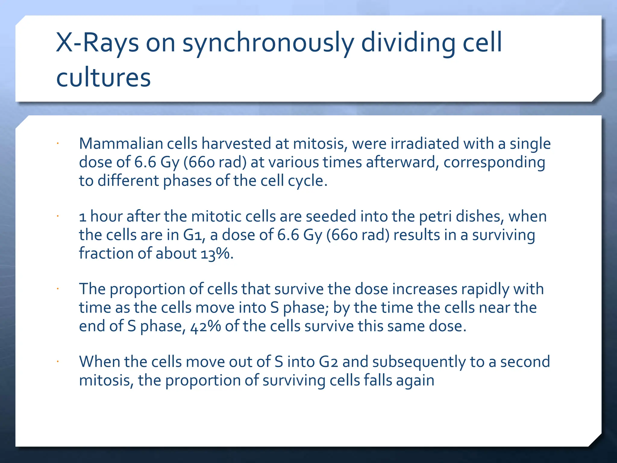 Radiosensitivity and cell age in mitotic cycle .pptx