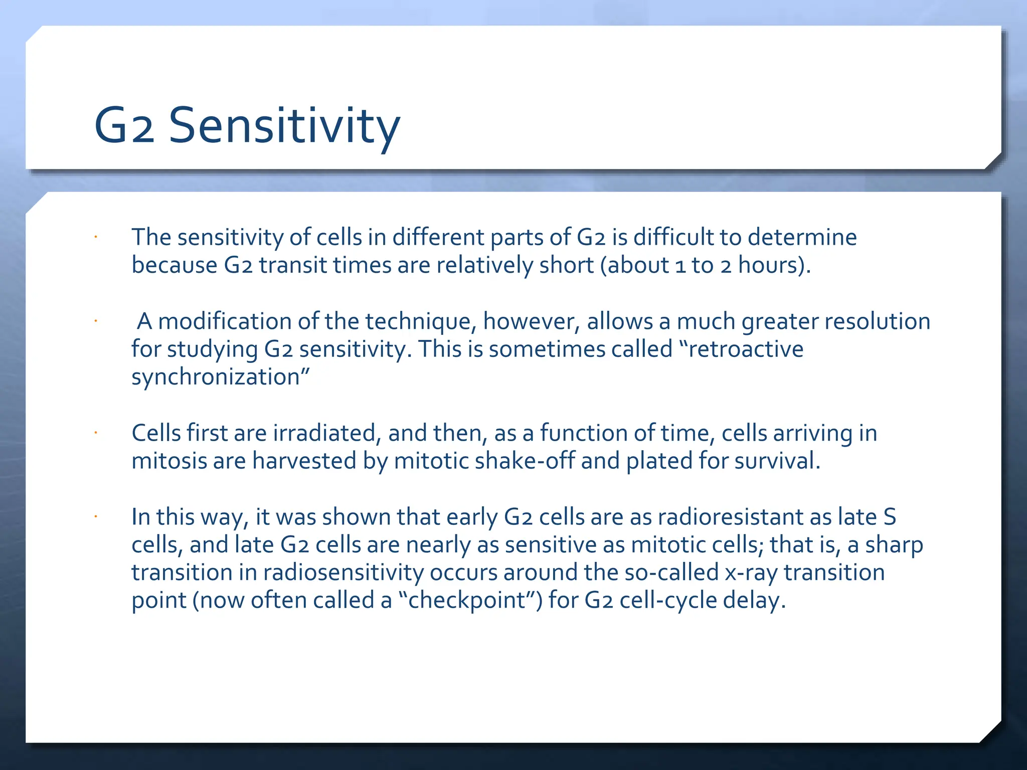 Radiosensitivity and cell age in mitotic cycle .pptx