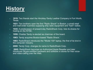 RadioShack Analysis_Group Project _Retail Management | PPT