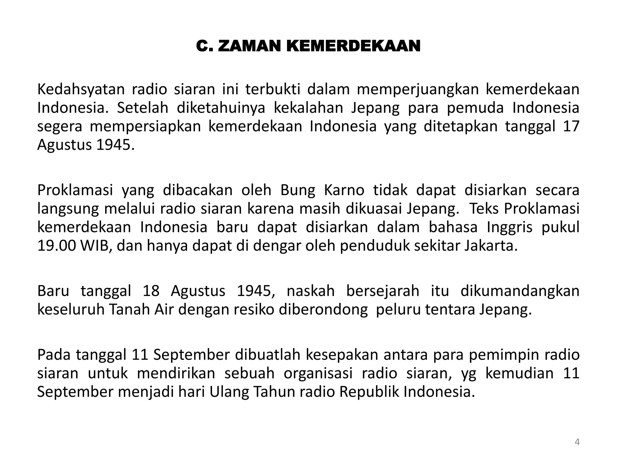 Radio siaran di indonesia | PPTX