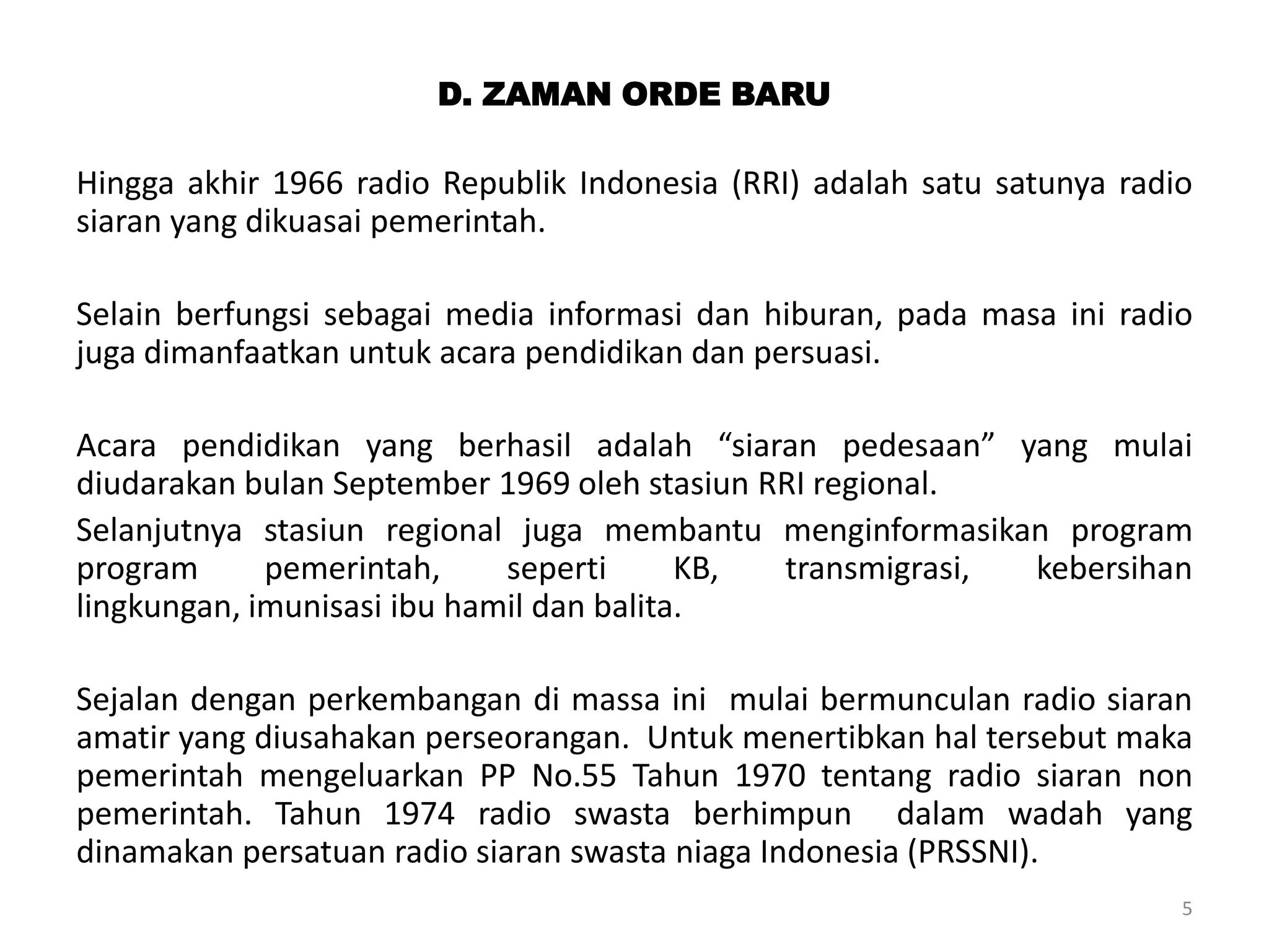 Radio siaran di indonesia | PPTX