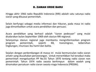 Radio siaran di indonesia | PPTX