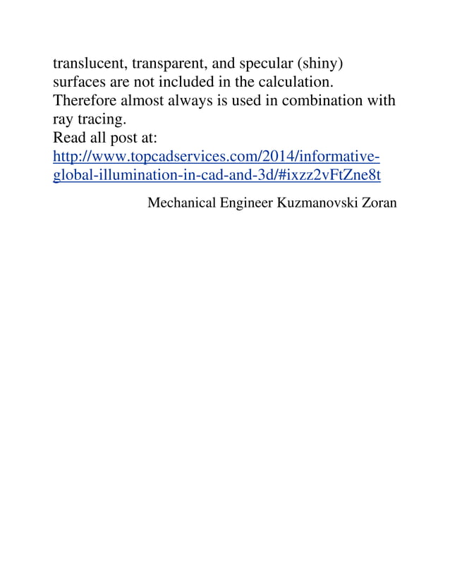 Radiosity in CAD and 3D, informative. | PDF