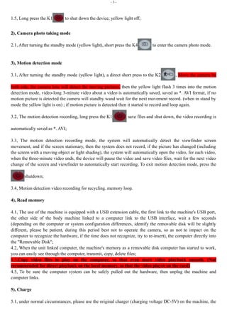 Spy camera Radio spy camera user guide (ey-wradio003) | PDF