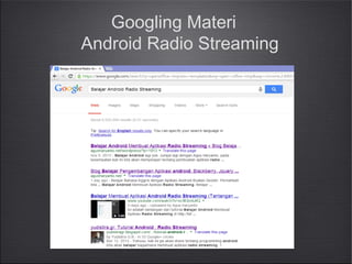 Android Radio streaming | PPT