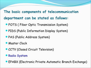 telecommunacation in`DMRC | PPT