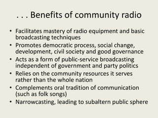Community Radio in South Asia | PPT