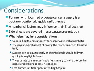 Radical Prostatectomy for Prostate Cancer | PPT