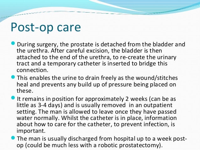 Radical Prostatectomy for Prostate Cancer