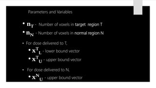 Linear Programming for Radiotherapy. | PPT