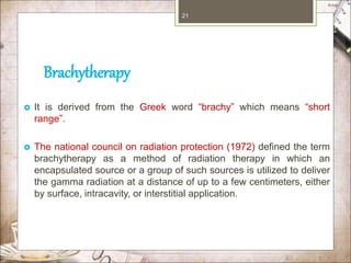 RADIOTHERAPY. PART 1.ppt THE PPT IS IN PARTS . IT IS FIRST PART | PPT
