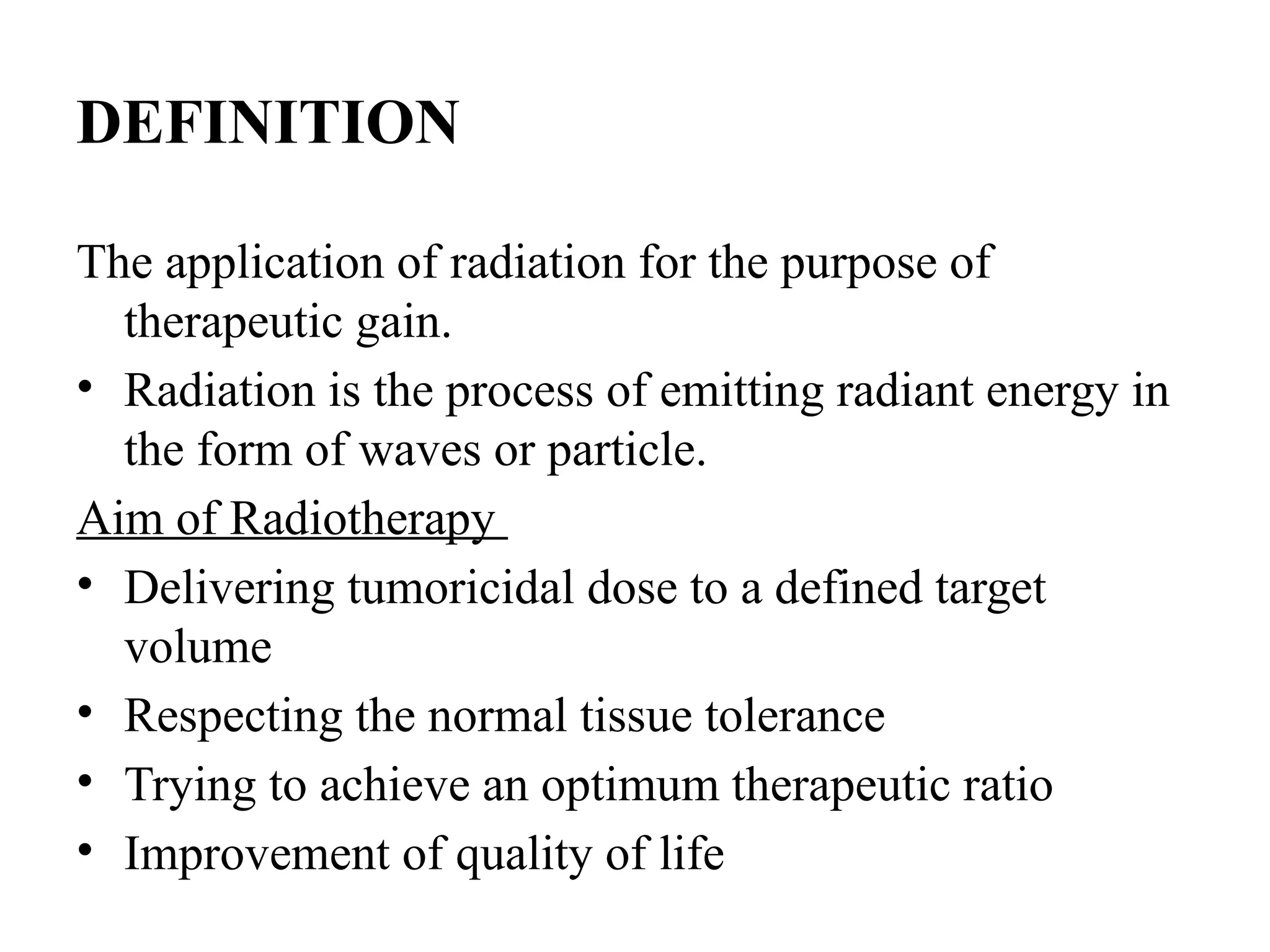 Radiotherapy indications and complications | PPTX
