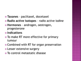 Radiotherapy and chemotherapy in ENT | PPTX