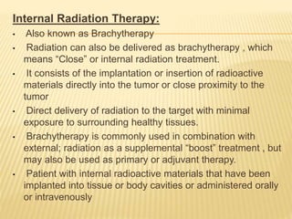 Radiotherapy and its safety precautions | PPTX