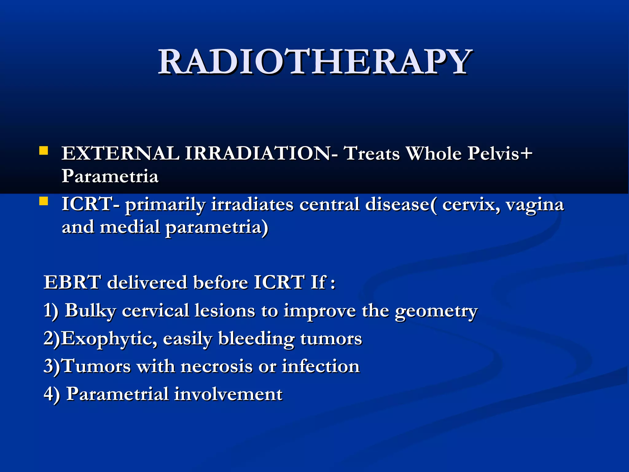 Radiotherapy in carcinoma cervix | PPT
