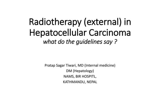 Role of Radiotherapy in HCC | PPT