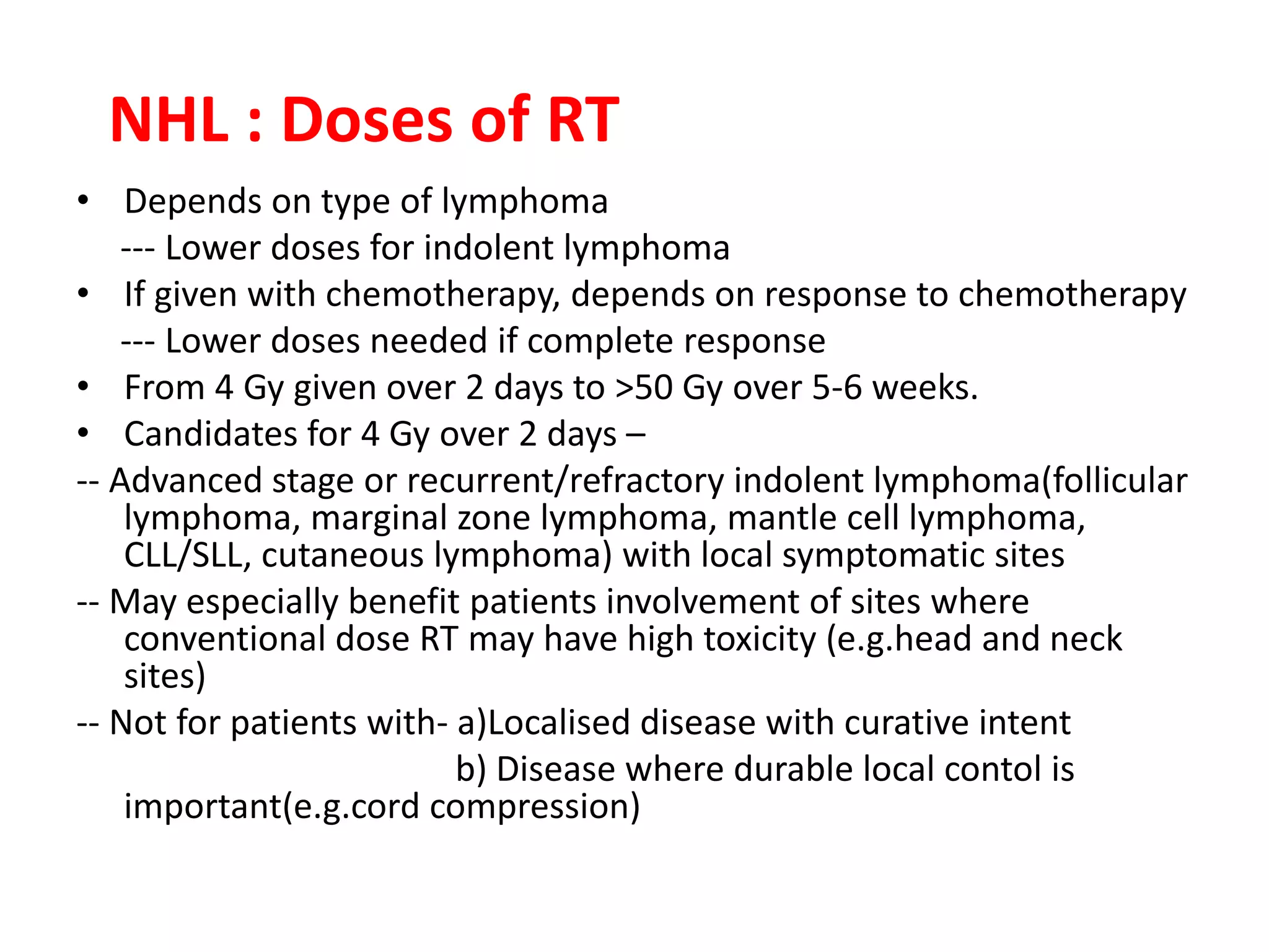 Radiotherapy planning in lymphoma | PPTX