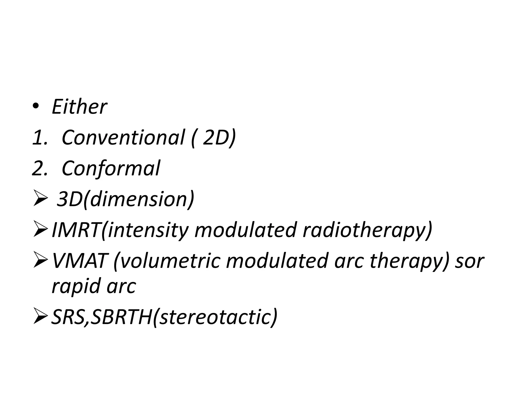 Radiotherapy technique | PPTX