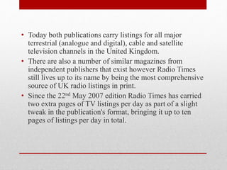 Radio times history and analysis | PPTX