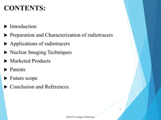 Radiotracers in pharmacy | PPTX