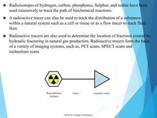 Radiotracers in pharmacy | PPTX