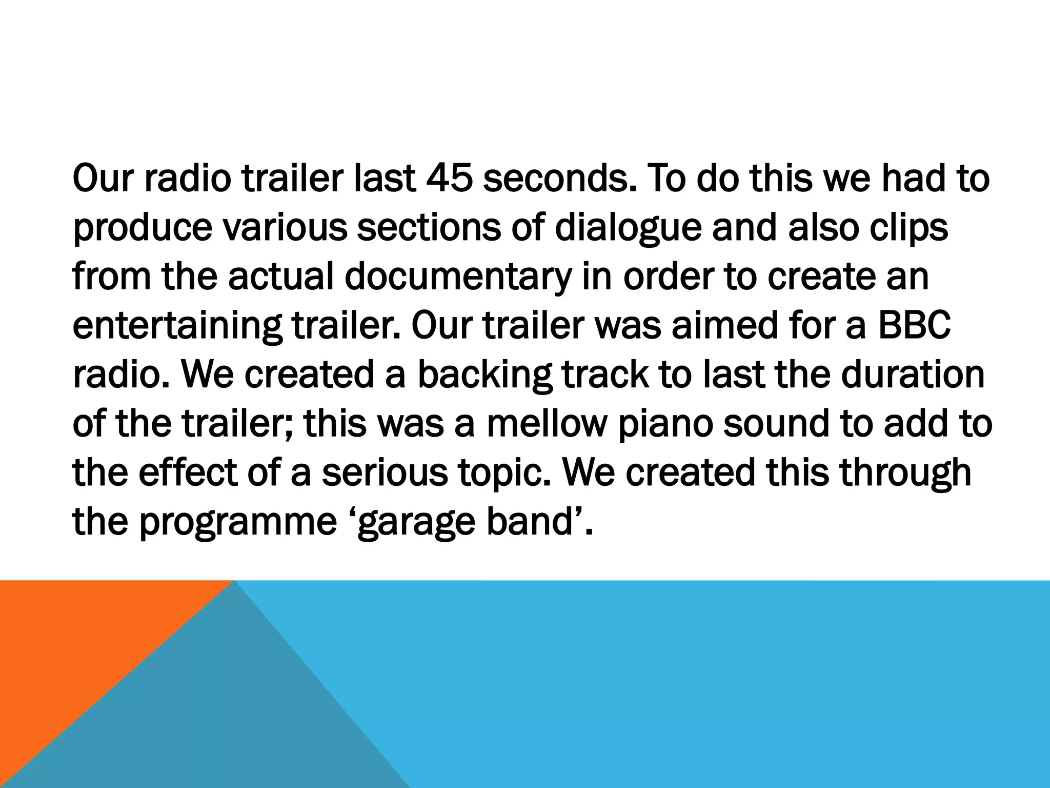 Radio trailer analysis | PPT