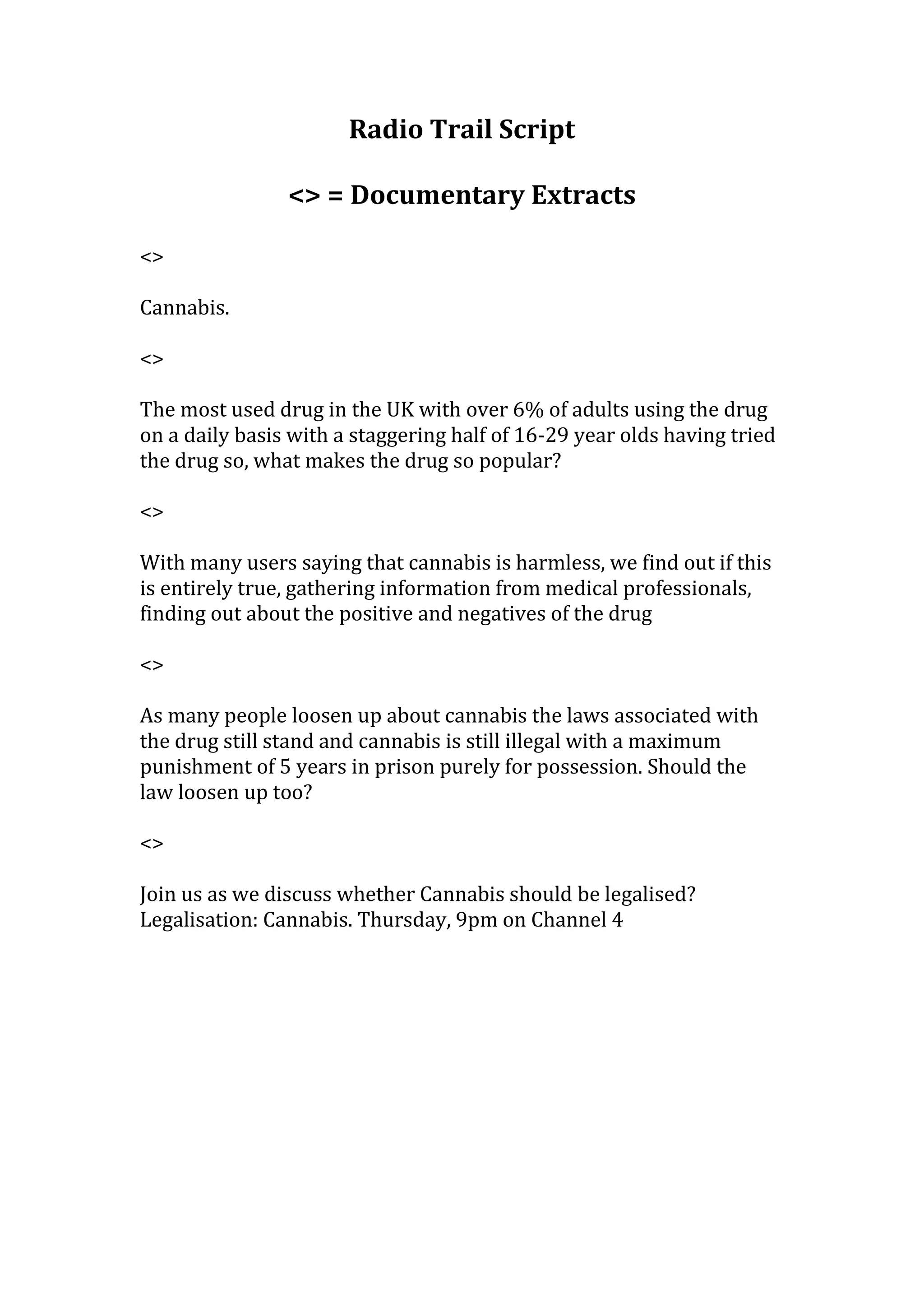 Radio Trail Script | DOCX