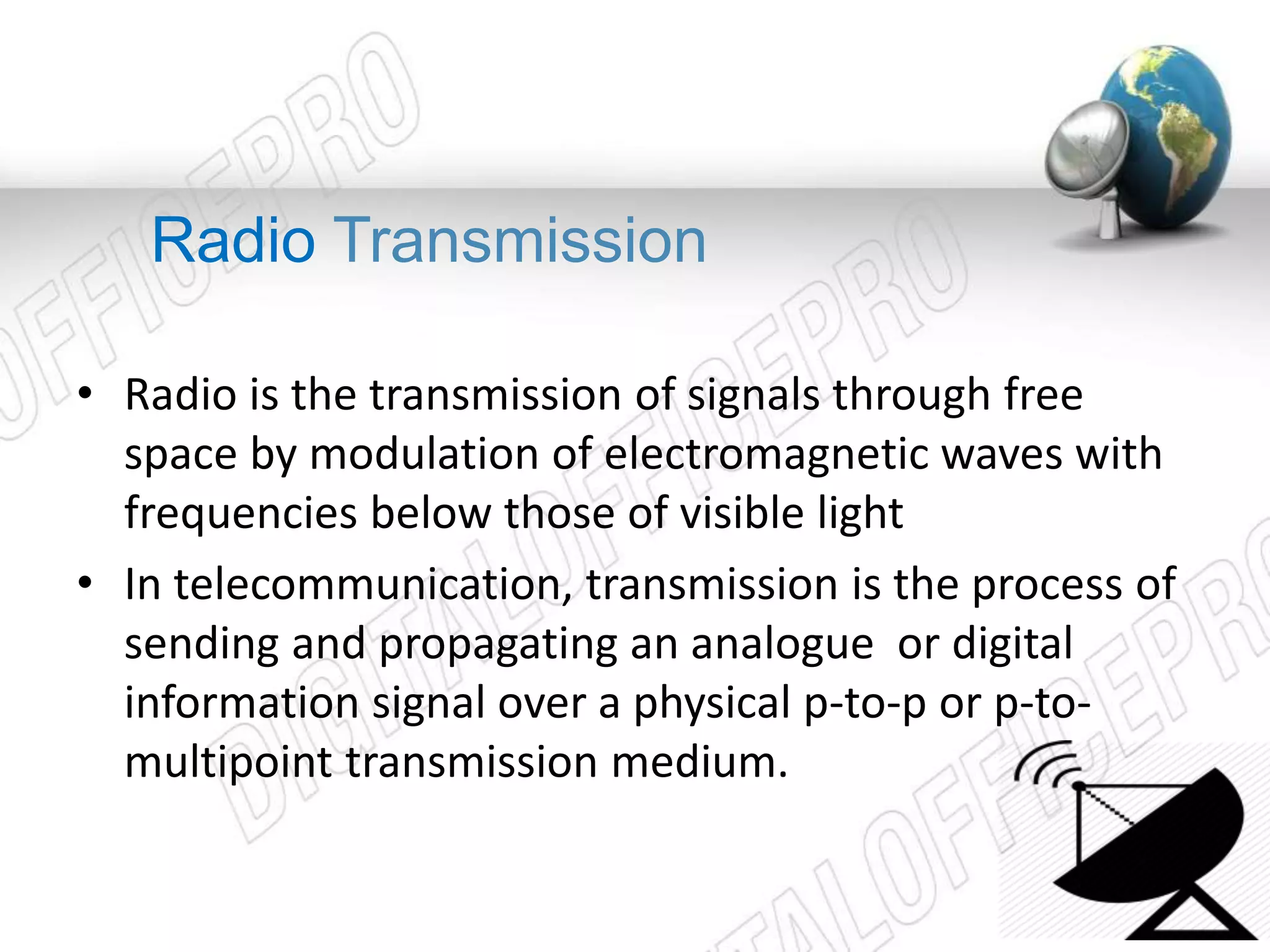 Radio Transmission(Networking Classes) | PPTX