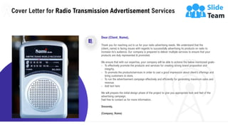 Radio Transmission Advertisement Proposal PowerPoint Presentation ...