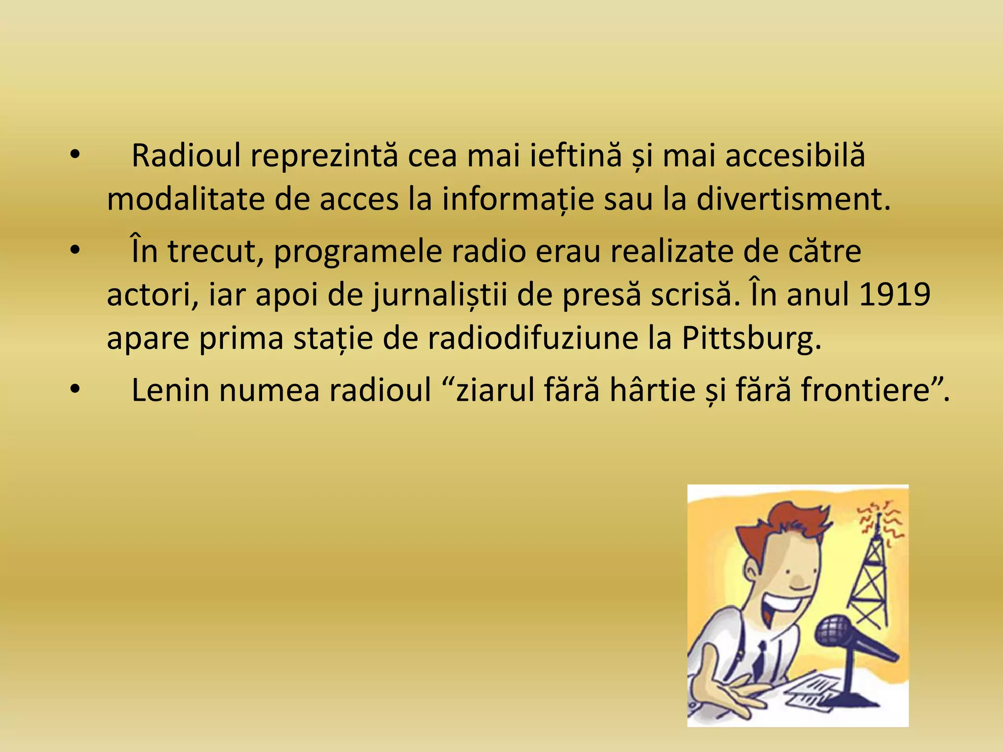 Radioul. Caracteristici generale | PPTX