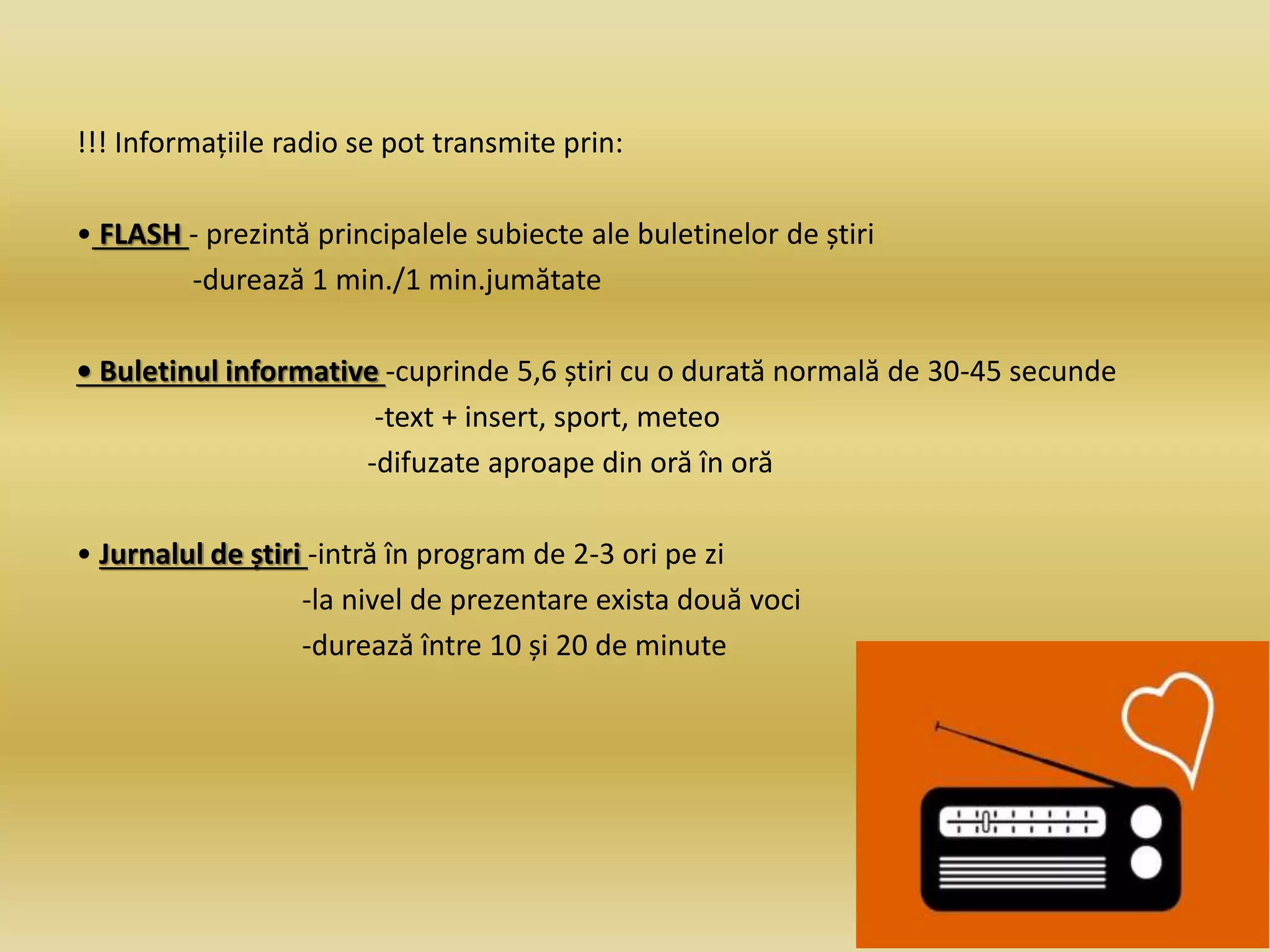 Radioul. Caracteristici generale | PPTX