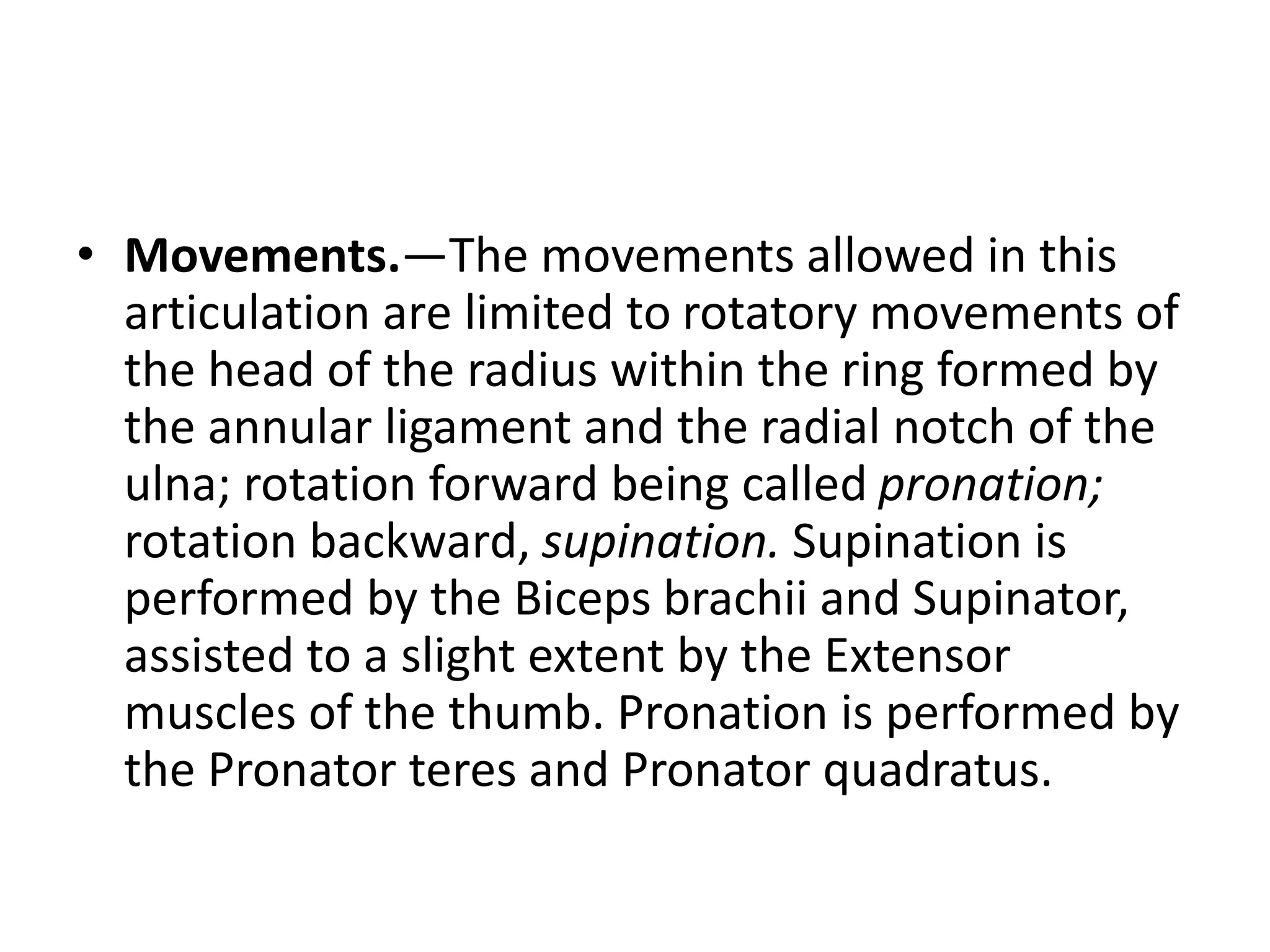 RADIO-ULNAR JOINT IS THE JOINT OF UPPER LIMB IN HUMAN BODY | PPTX