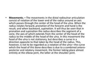 RADIO-ULNAR JOINT IS THE JOINT PRESENT IN HUMAN UPPER LIMB | PPT