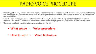 Radio voice procedure | PPTX