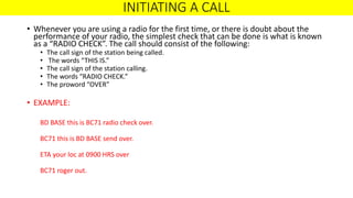 Radio voice procedure | PPTX