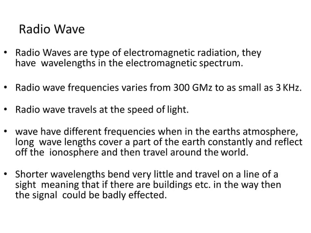 Radio waves and propagation and astronomy | PPT