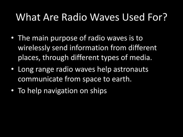 Radiowaves powerpoint | PPTX | Technology & Computing