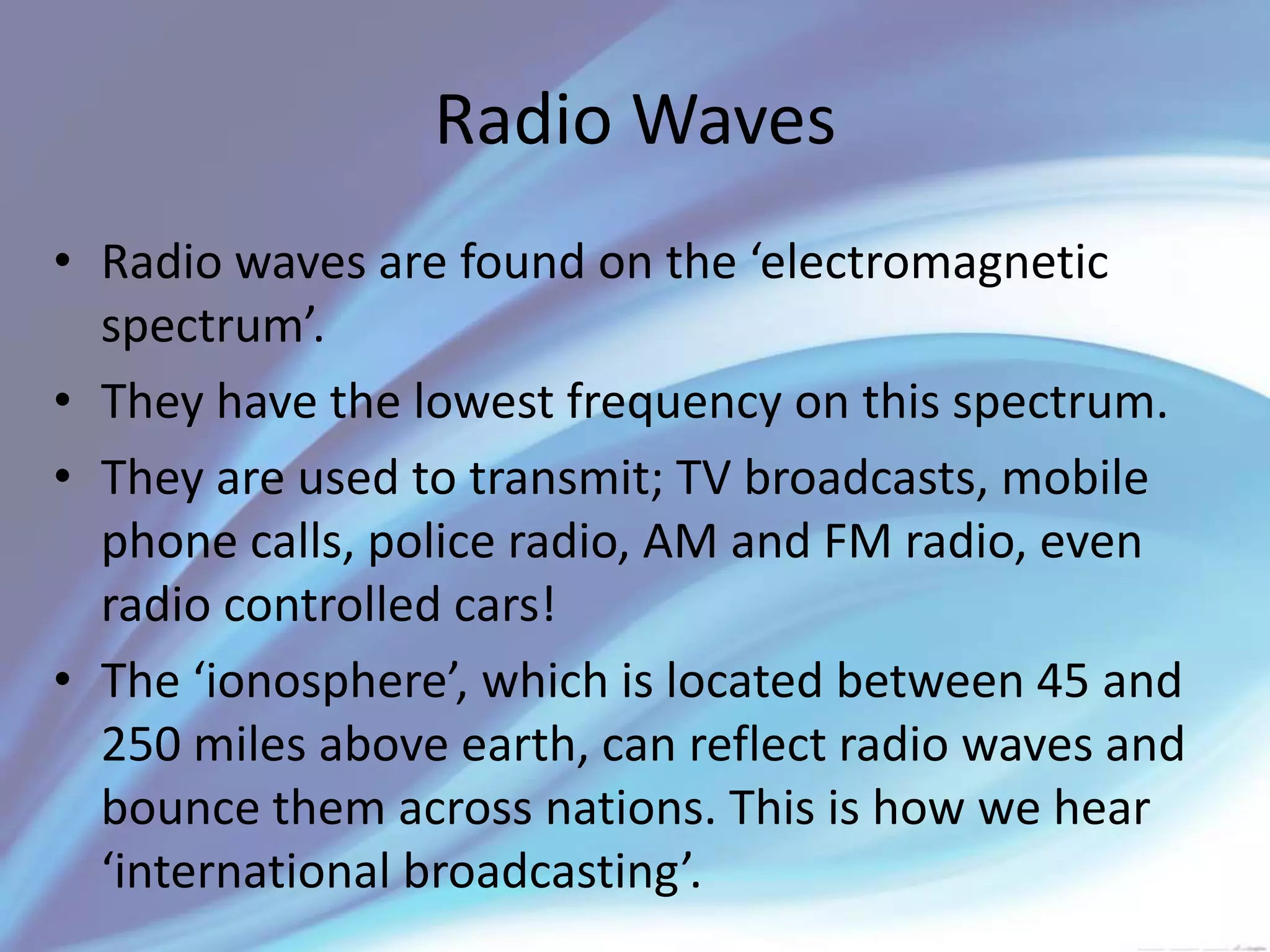 Radio waves presentation | PPTX